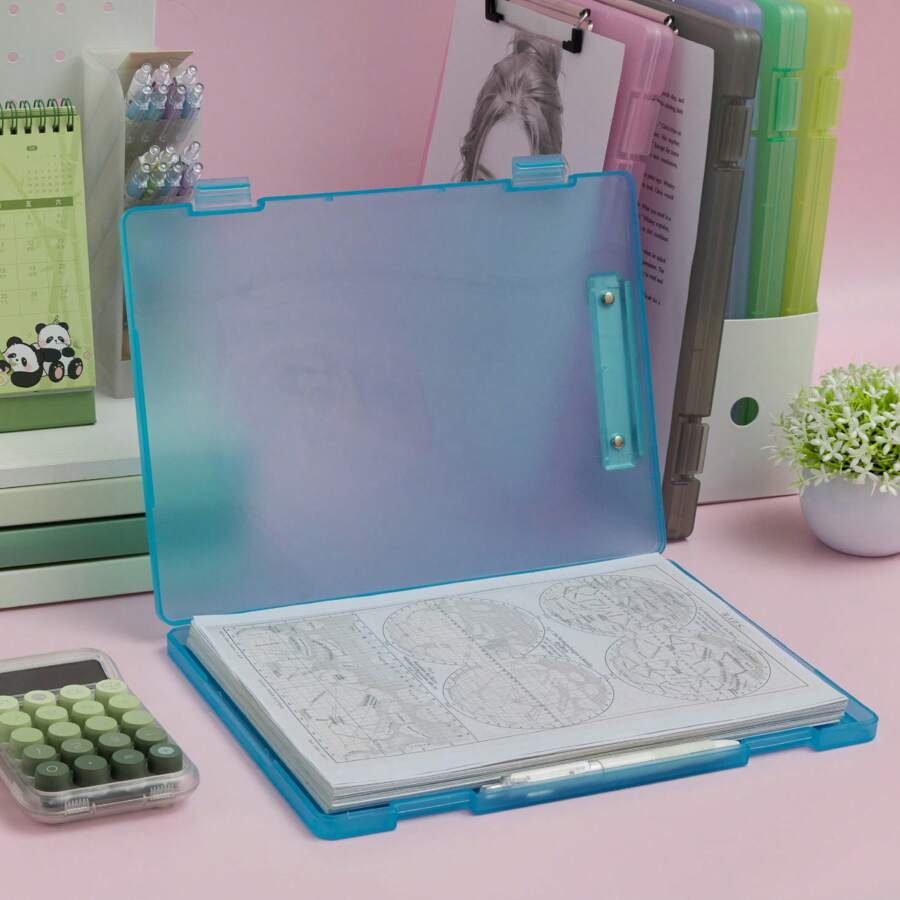 A4 File Folder Storage Box, Multipurpose Clipboard Writing Pad, Student ...