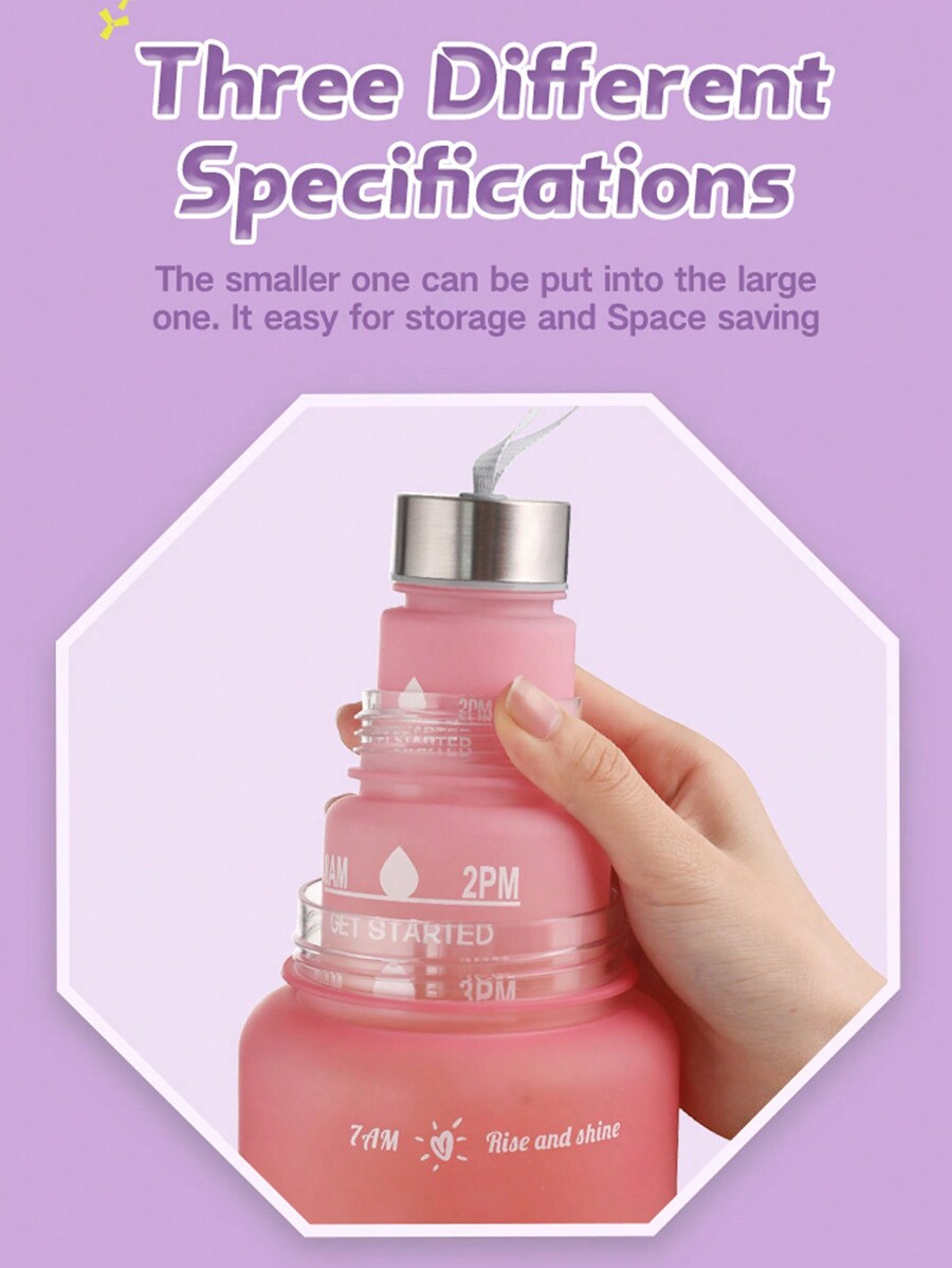 2025 Gradient Outdoor Water Bottle Set (2000ml+900ml+300ml)-3 Packs Family Camping Essentials ...