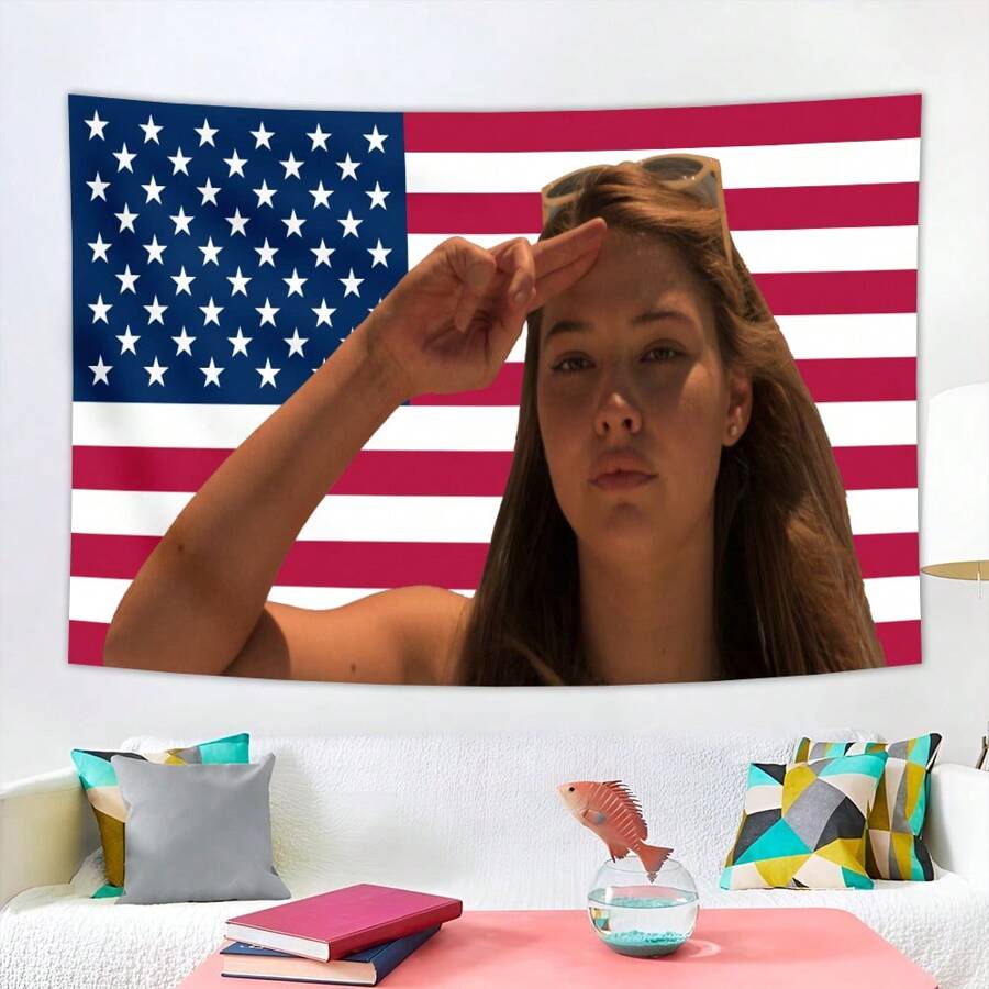 1pc,Madelyn Cline American Flag Sarah Cameron American Flag Bedroom ...