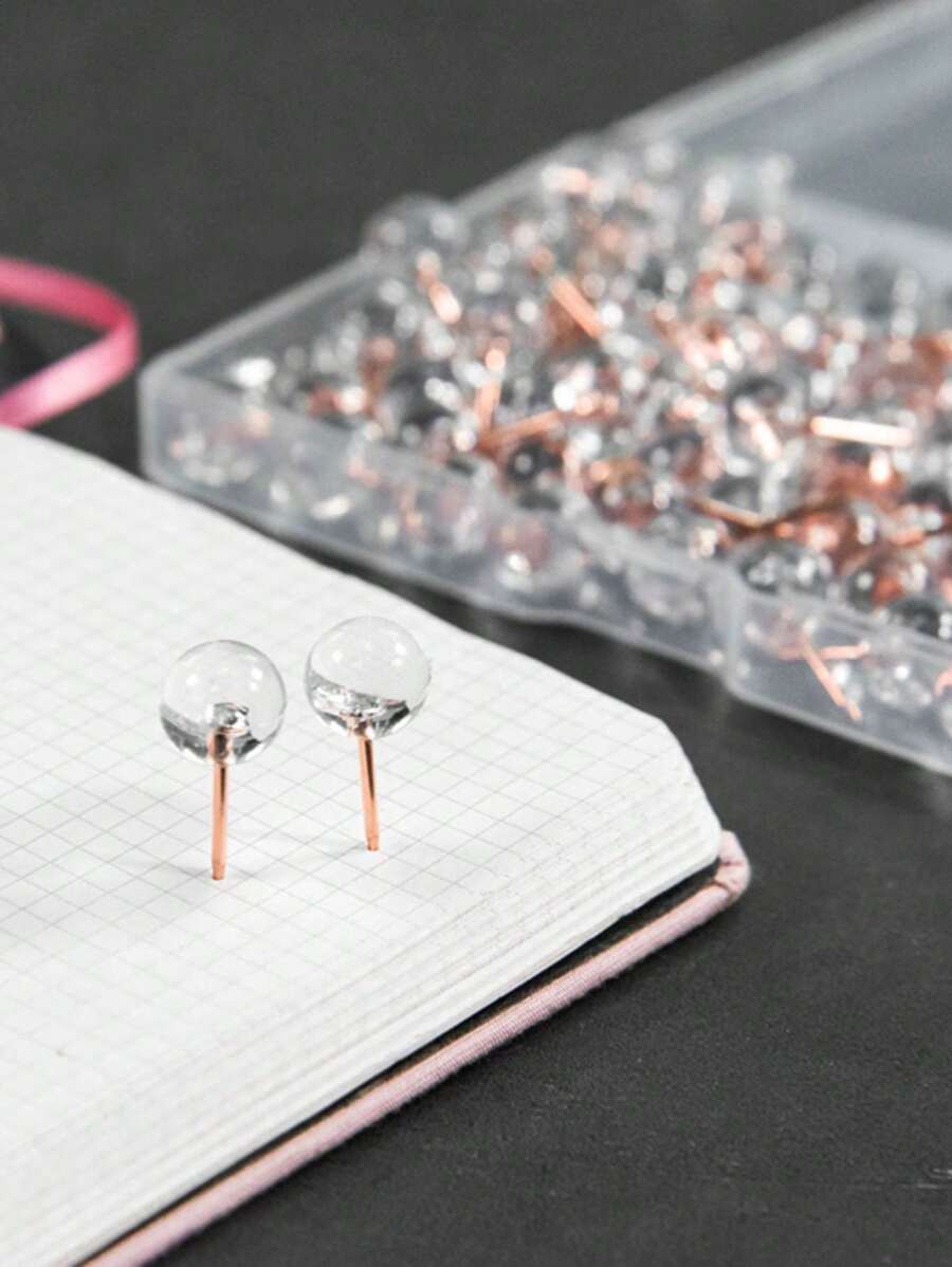 20/50/100pcs Ball Shaped Pushpins, Suitable For Bulletin Board, Thumb Tacks For Wall, Cork Board ...
