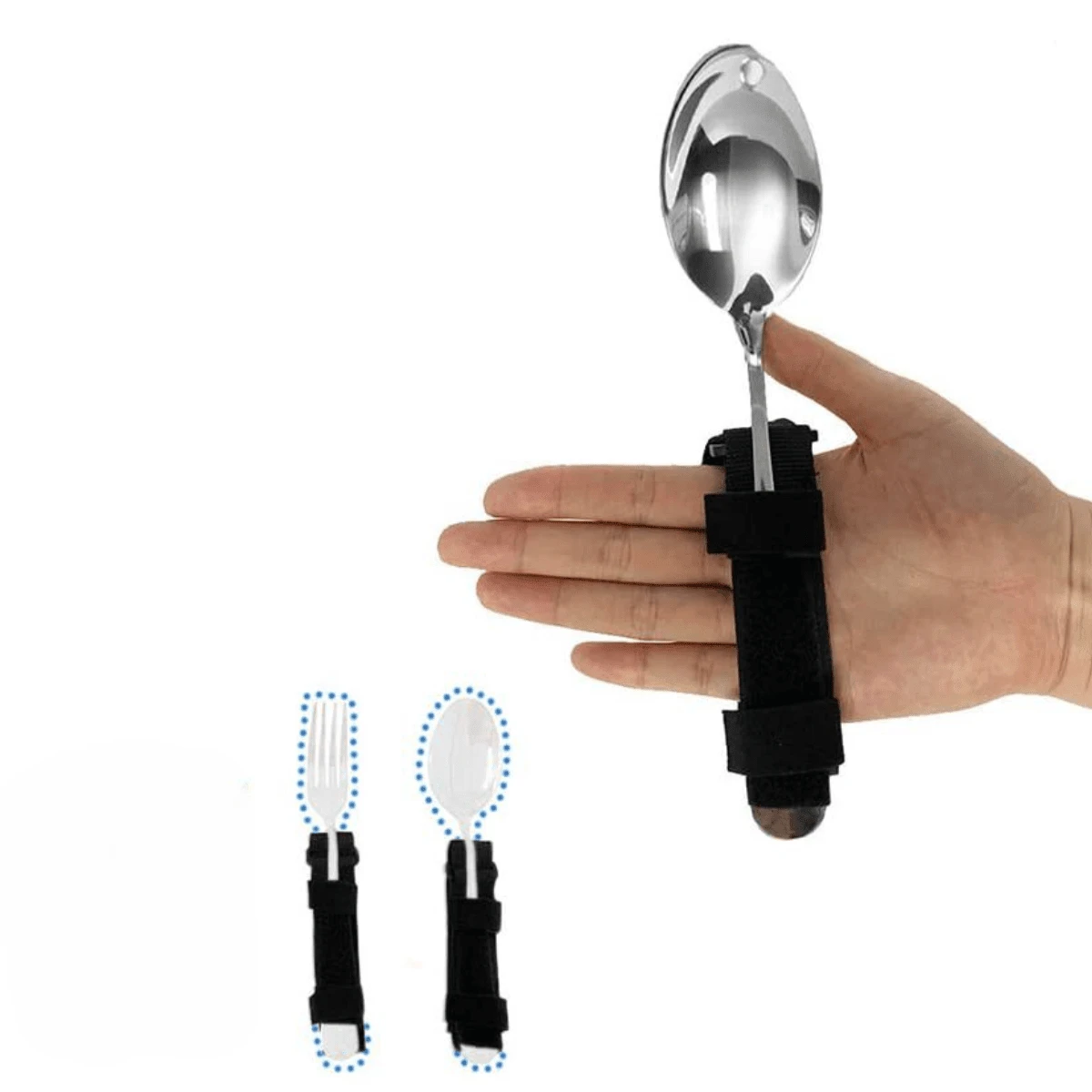 Universal Adaptive Hand Strap Utensil Holders For Holding Spoon, Fork ...