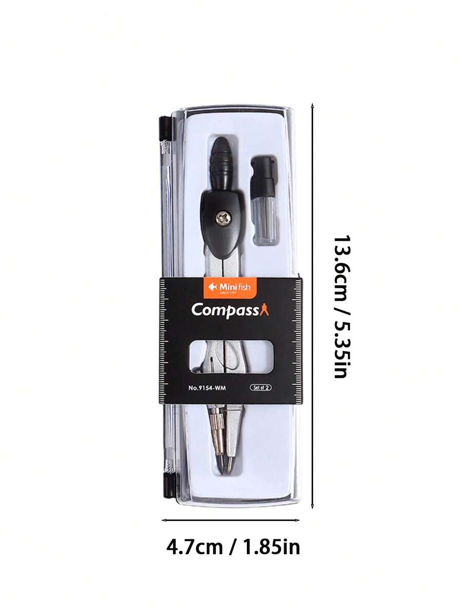 Precision Compass With Refill Lead - Student Drawing & Drafting Tool ...
