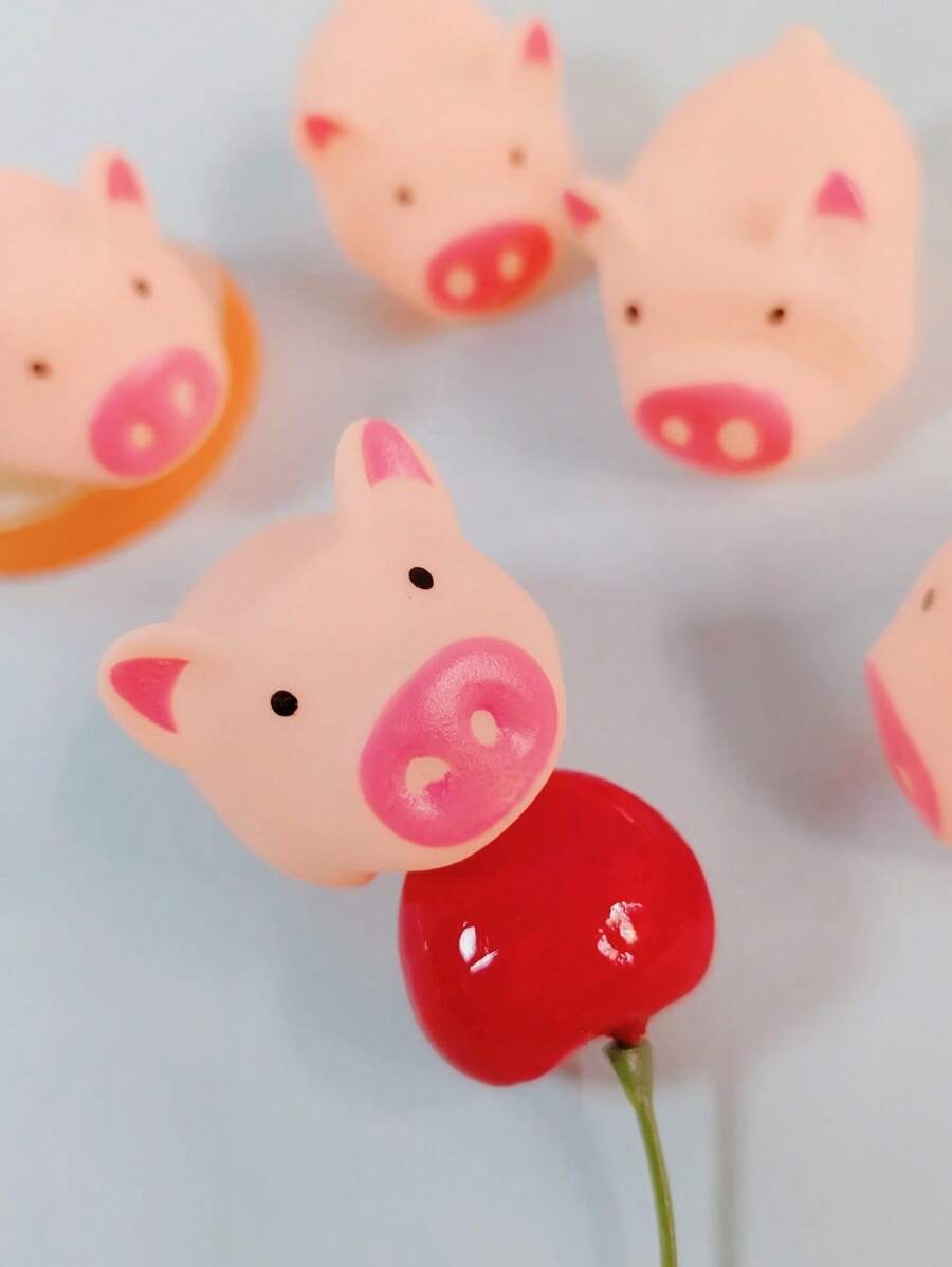 5pcs/Set Cute Pink Girl Speaks Out, Little Pig Relieves Stress, Plays ...