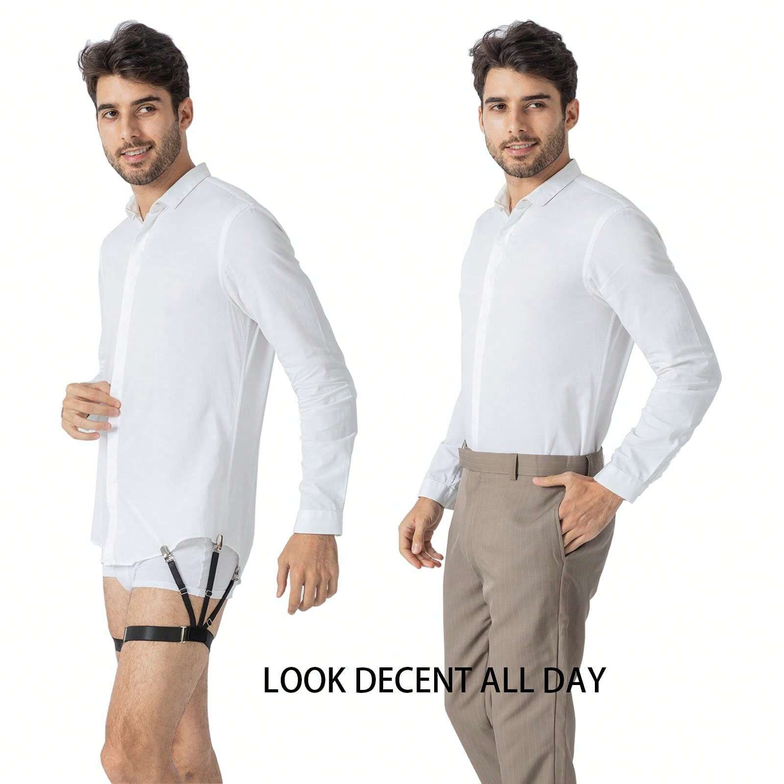 Shirt Stays For Men Shirttail Holder Men's Dress Shirt Garters Keep ...