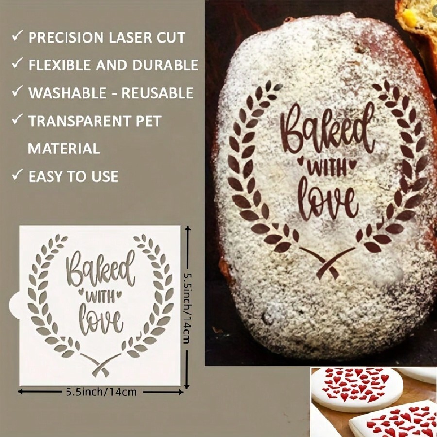 9 Piece Bread Baking Stencil Templates Set For DIY Art, Painting ...