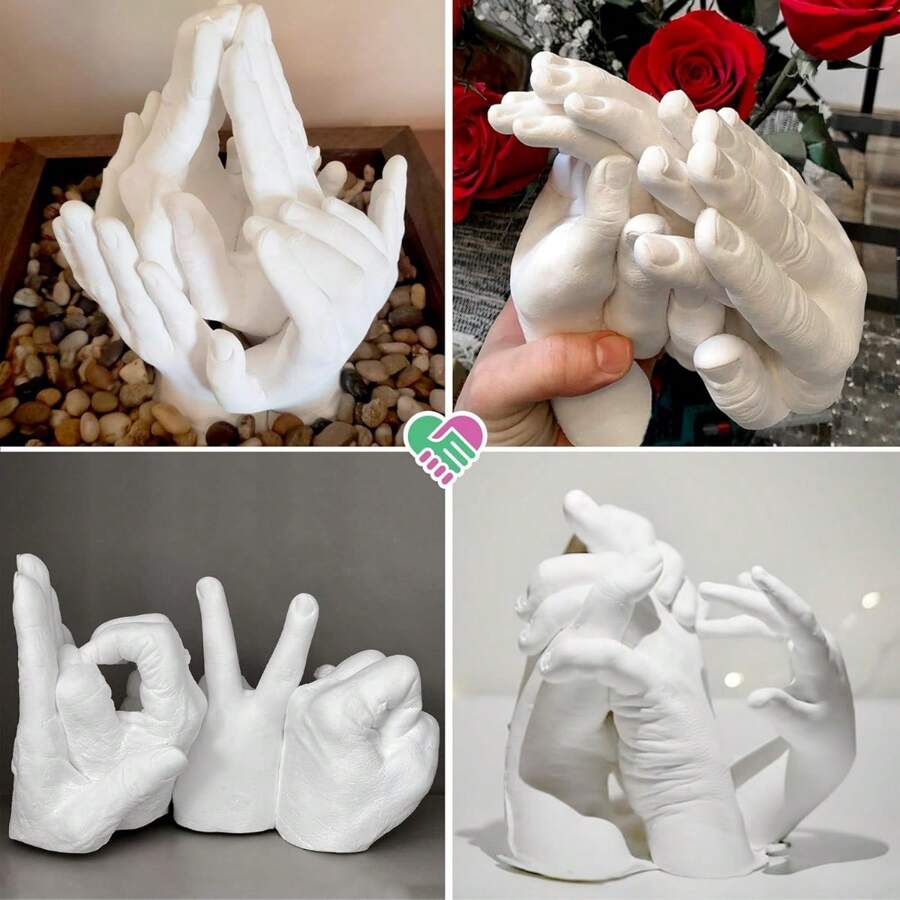 Hand Mold Mothers Day Gift Souvenir DIY Hand Foot Printing Mold Plaster ...