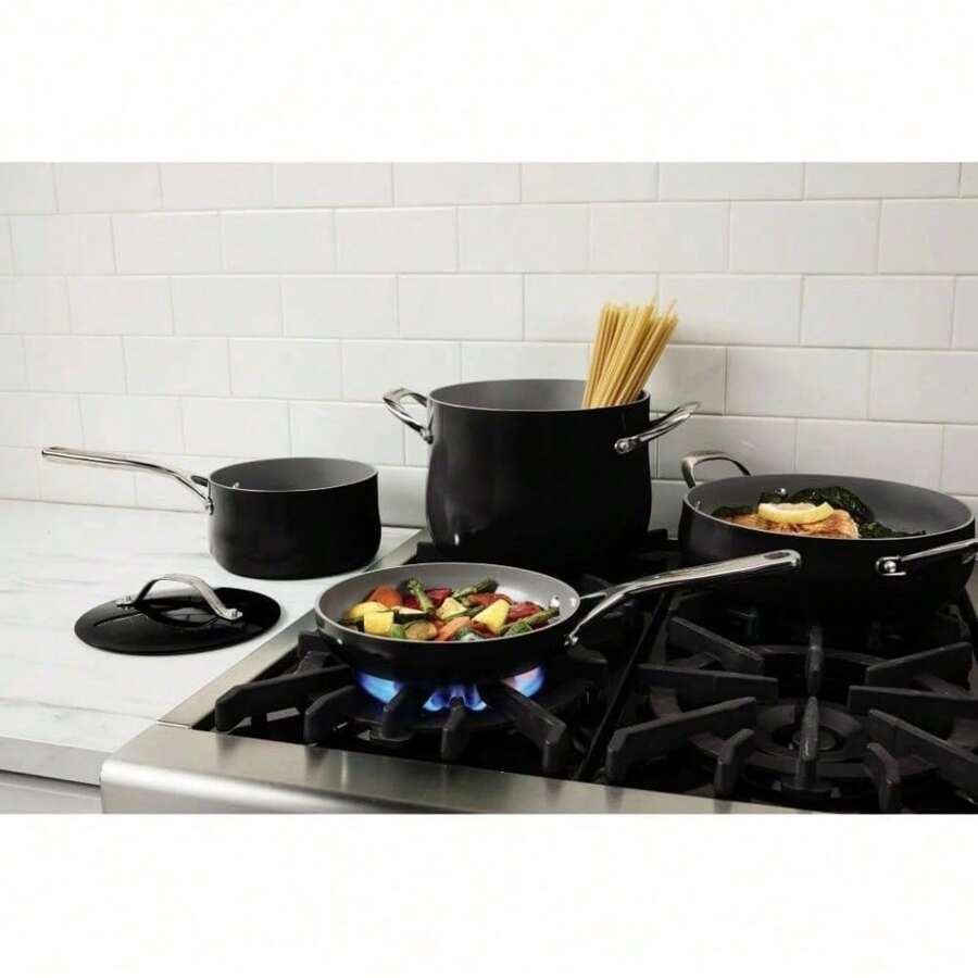 Cuisinart Culinary Collection 12-Piece Pots And Pans Set, PURELYCERAMIC ...