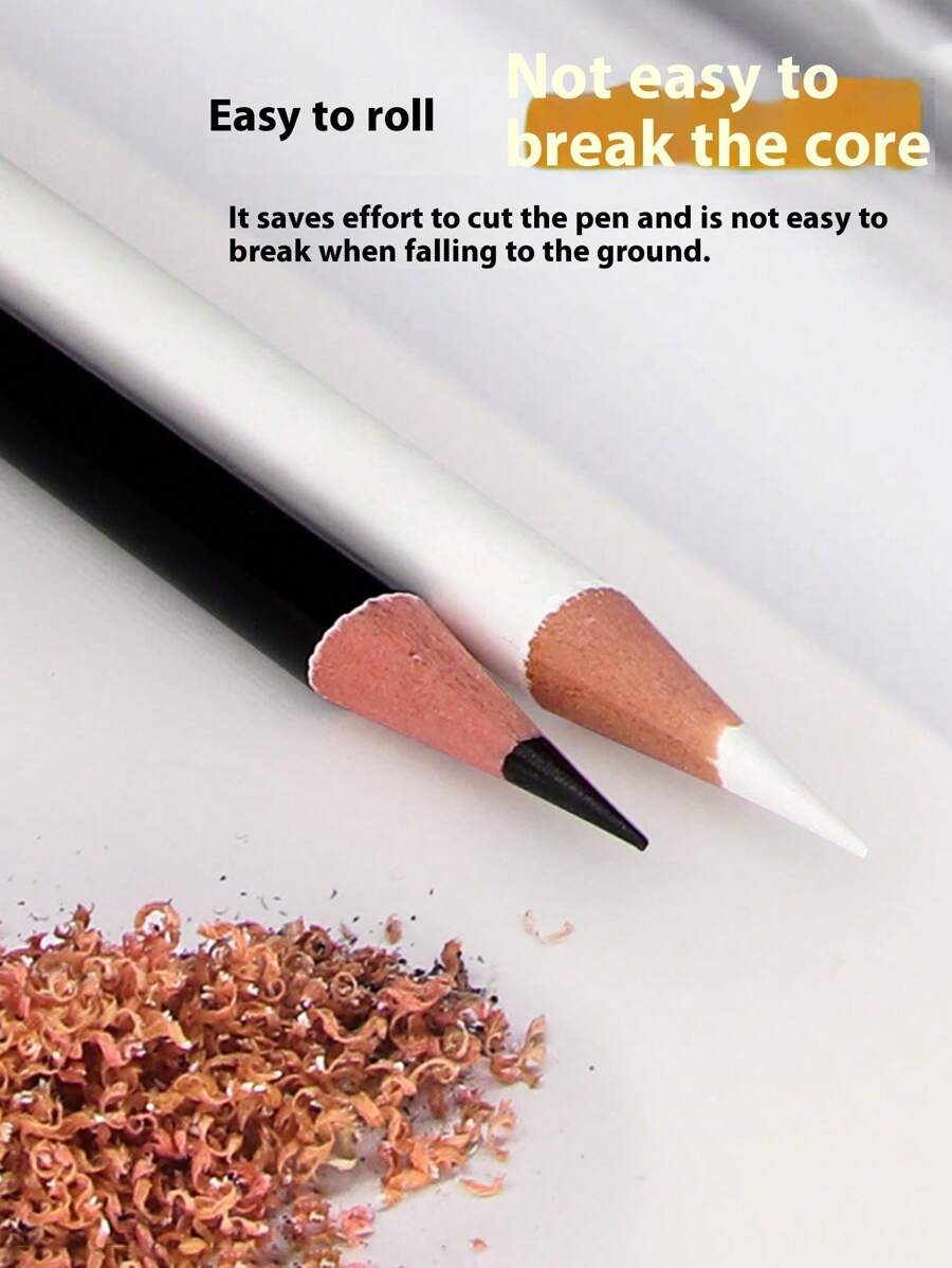 1pc Brutfuner Black 6 White 6 Oil-Based Colored Pencils Black Colored ...