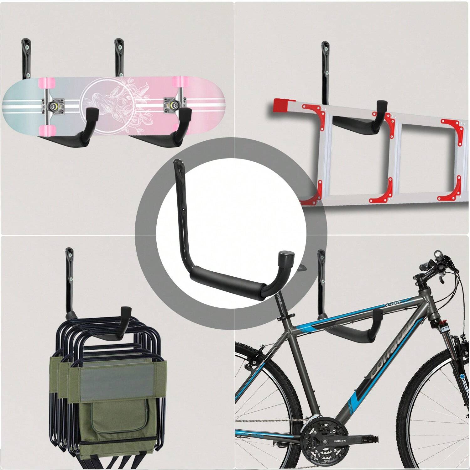 SUNPION Garage Storage Hooks Heavy Duty, 9.7 Inch Jumbo Arm Wall ...