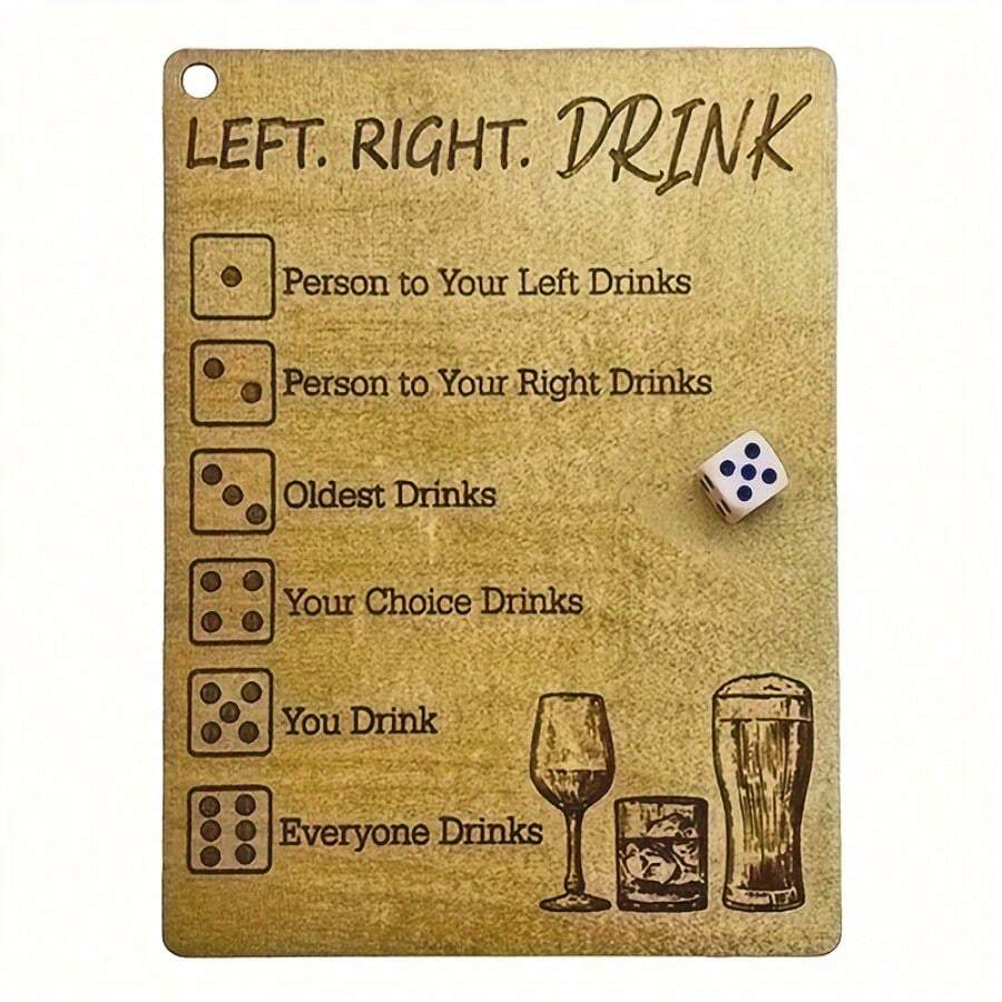 Wooden Drinking Dice Game Set For Adults - Perfect For Parties, Bars ...
