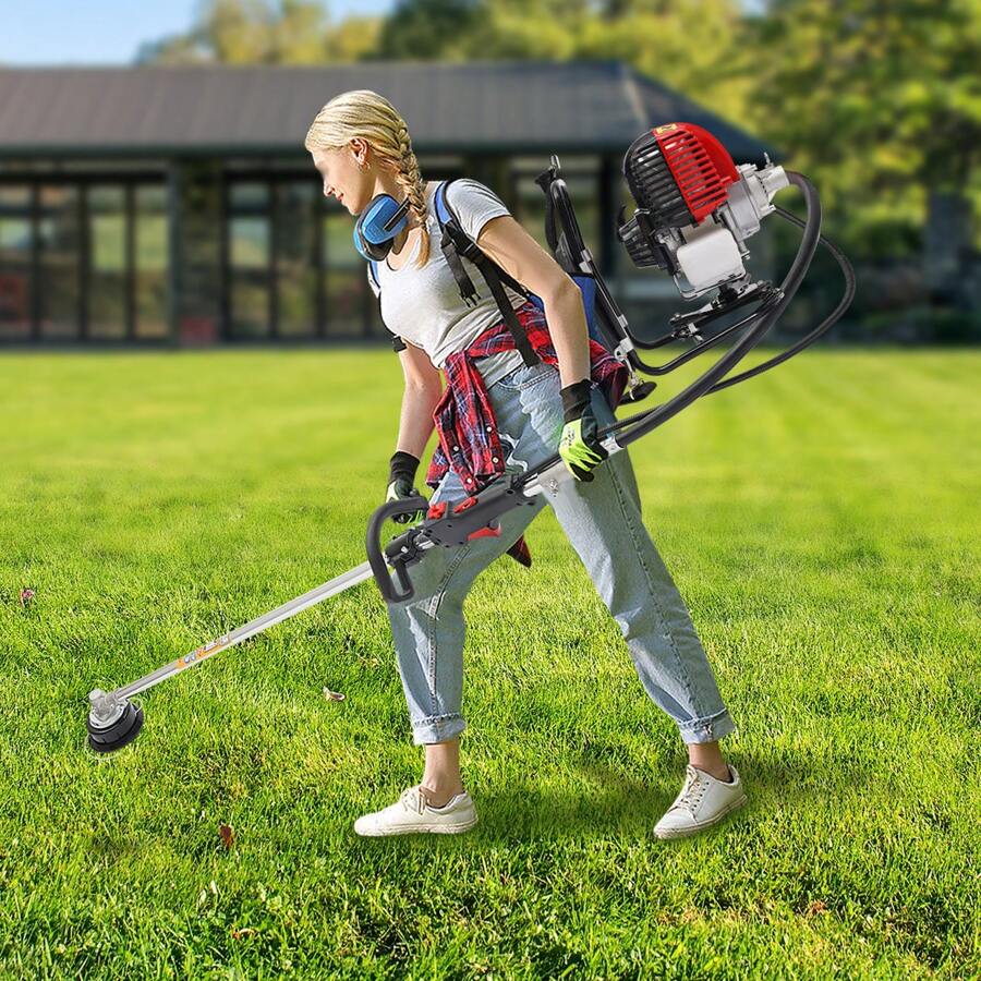 LOYALHEARTDY Backpack 4 Stroke Brush Cutter Tiller Grass Hedge Trimmer ...