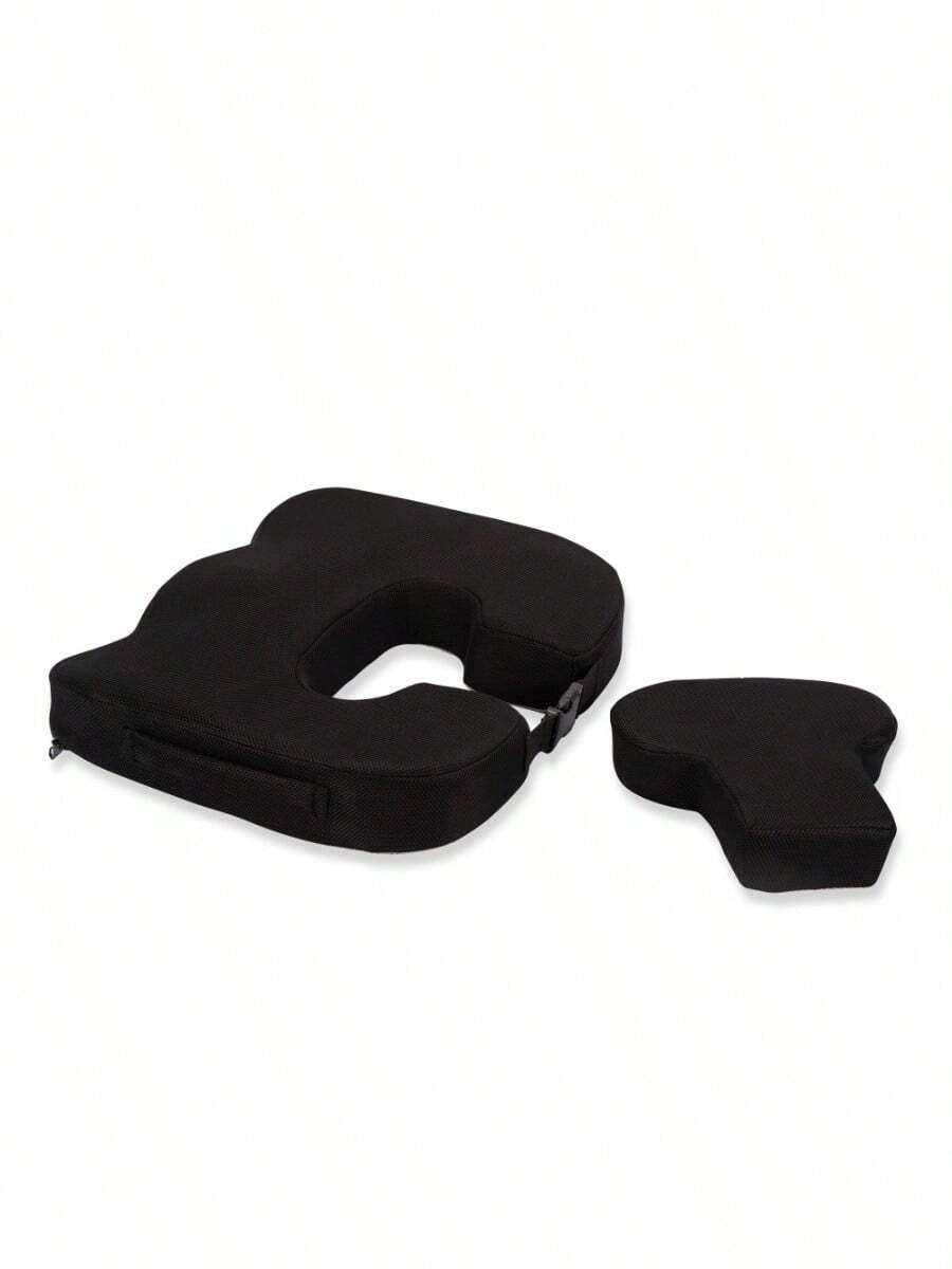 Black Coccyx Protector Memory Foam Cushion - Pain Relief For Long Term ...