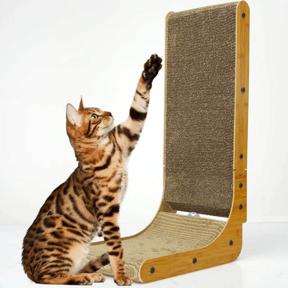 L-Shaped Cat Scratch Board, Indoor Cat Scratch Pad, Furniture ...