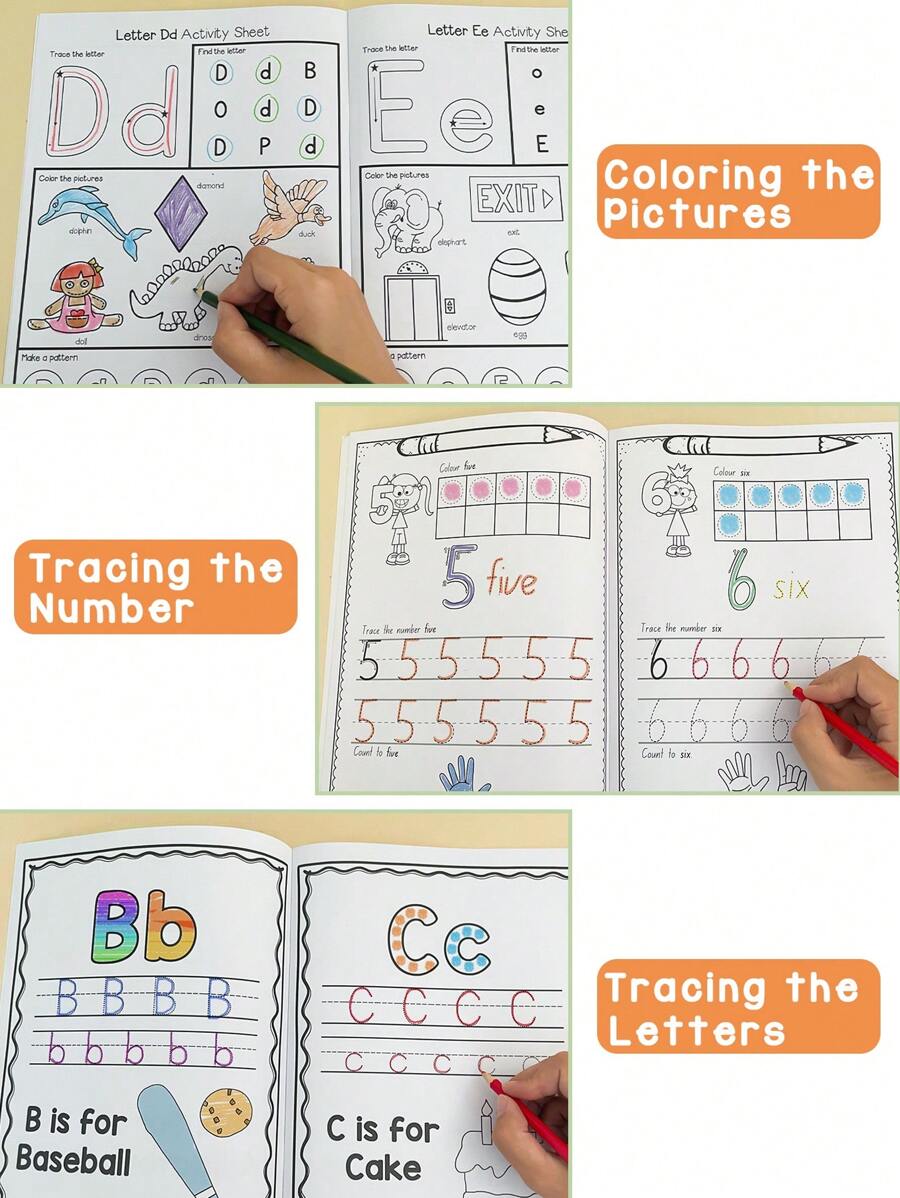 Libro de trabajo de aprendizaje y caligrafía con 26 letras del ...