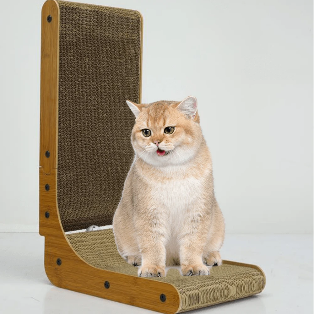 L-Shaped Cat Scratch Board, Indoor Cat Scratch Pad, Furniture ...