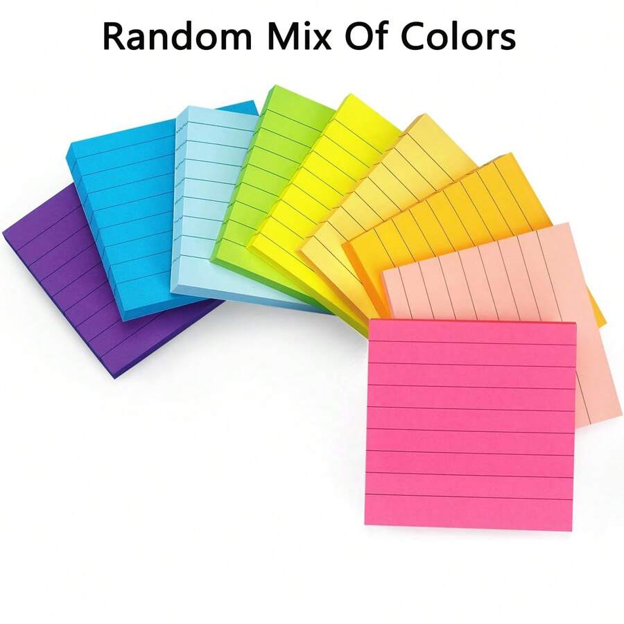 8-Piece Set 3X3 Inch Portable Horizontal Line Notebook Color 85 Pages ...