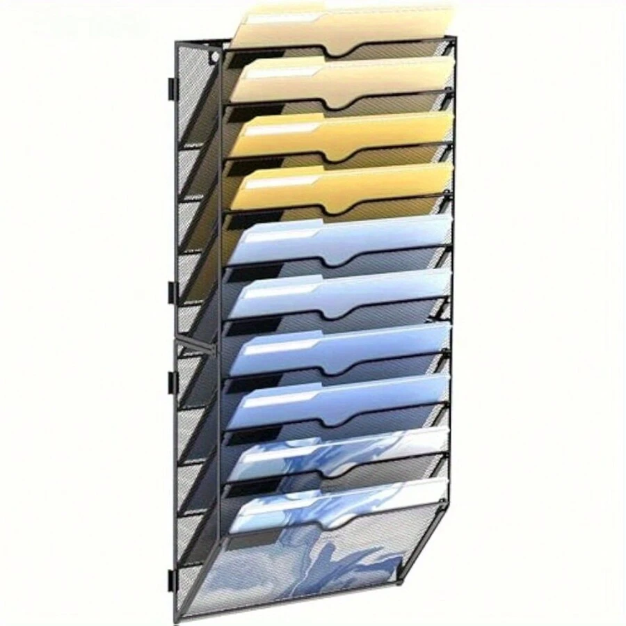 DALTACK DALTACK 10-Tier Hanging Document Storage Rack, Office Wall ...