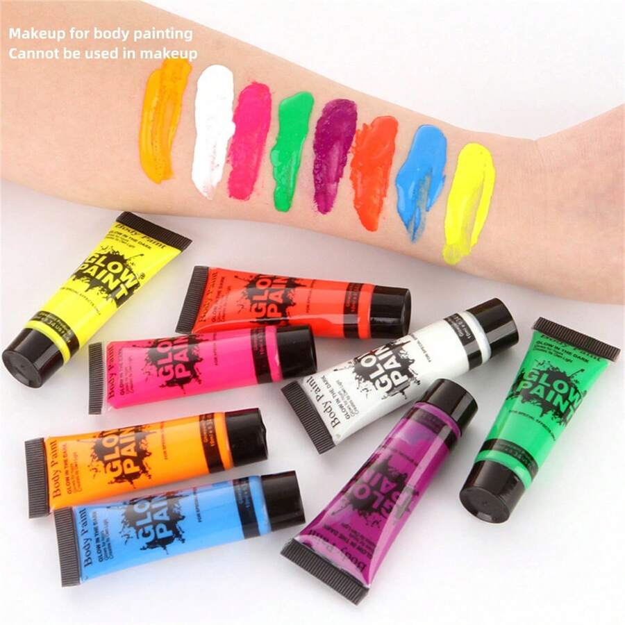 1pc Upgrade Mini 10ml 25ml 10 Colors Luminous Color Fluorescent Paint ...