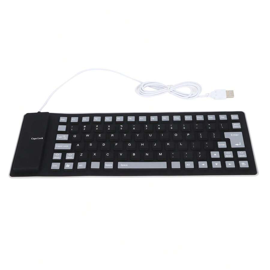 85 Keys Waterproof And Dustproof Soft Silicone Keyboard Foldable Gaming ...