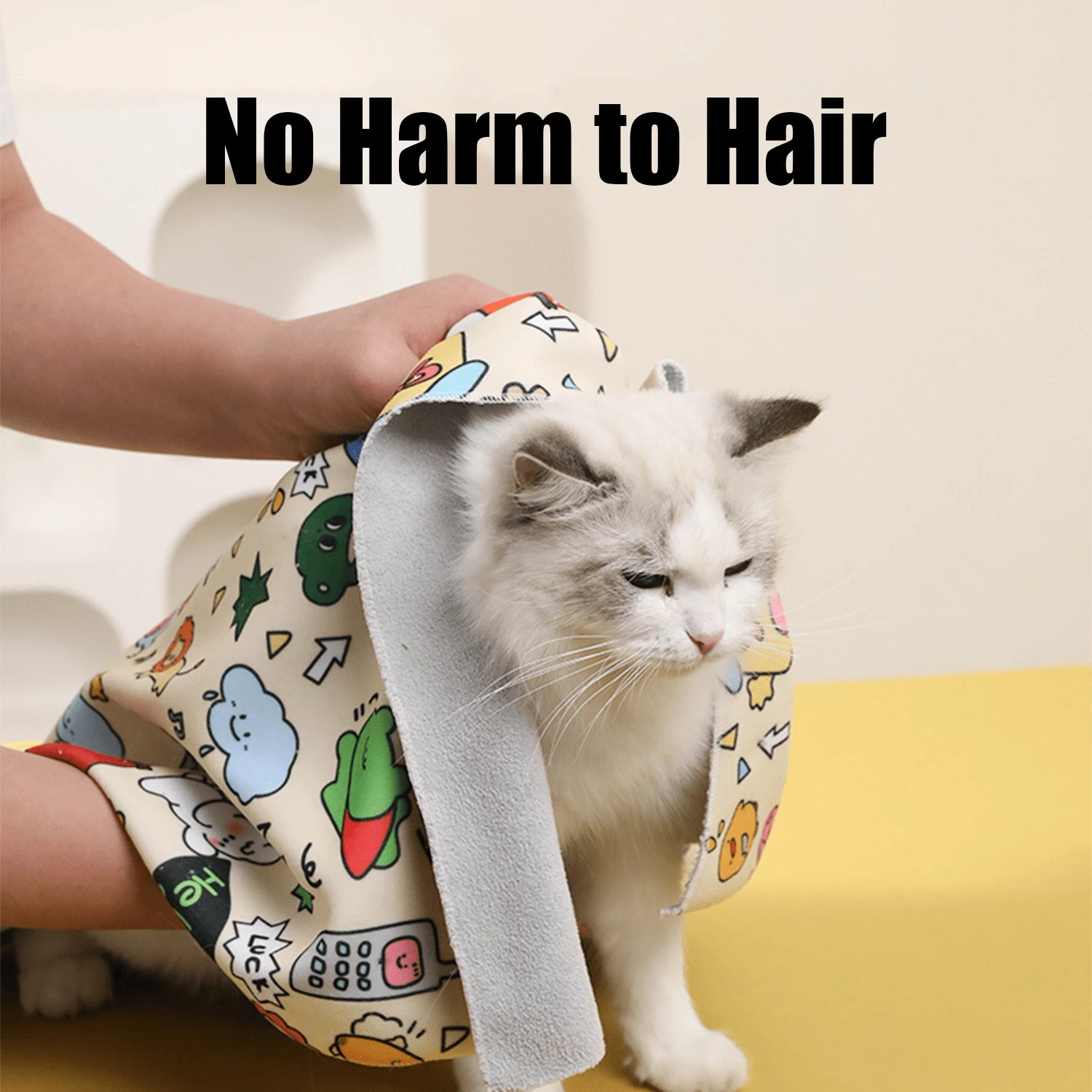 1Pc Cat Roll Cat Grooming Wrap - Soft Polyester Pet Protection Sleeve ...