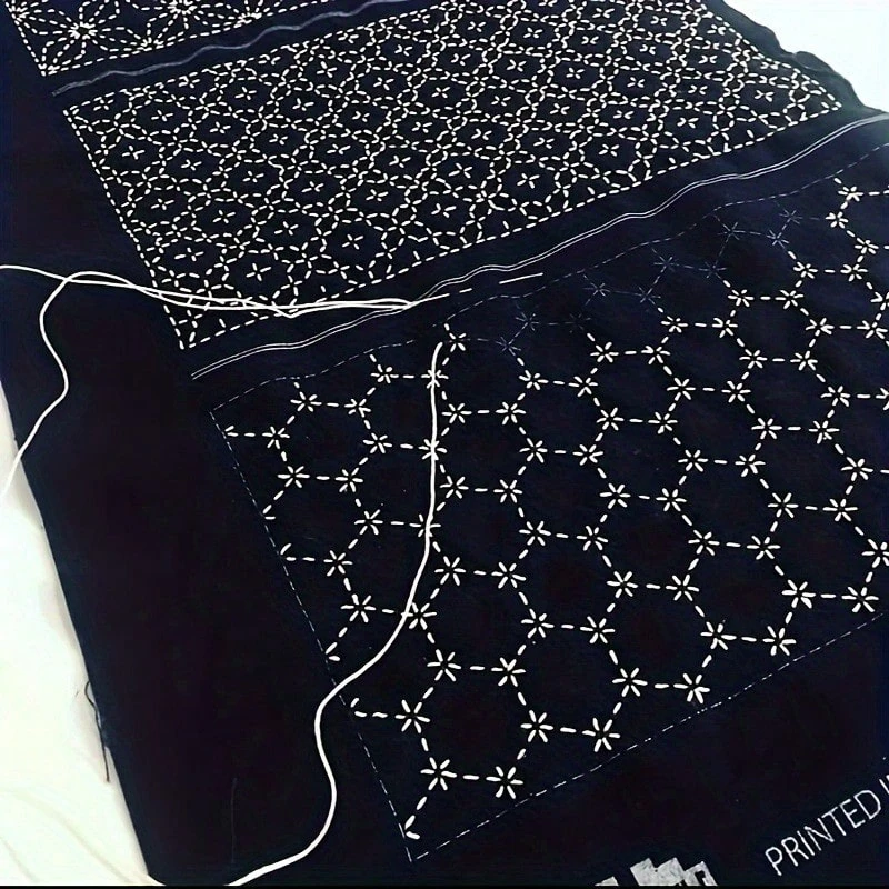 9-Piece Sashiko Stencils Set Reusable Sashiko Embroidery Patterns, PET ...