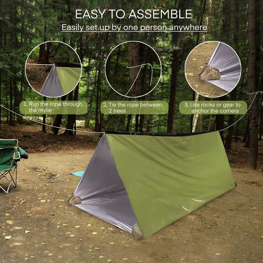 Emergency Survival Tent Shelter For Bug Out Bag Storm Shelter Survival ...