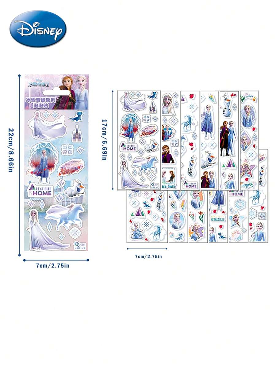 Disney 12PCS Elsa Bubble Stickers Officially Licensed Frozen Elsa Olaf ...