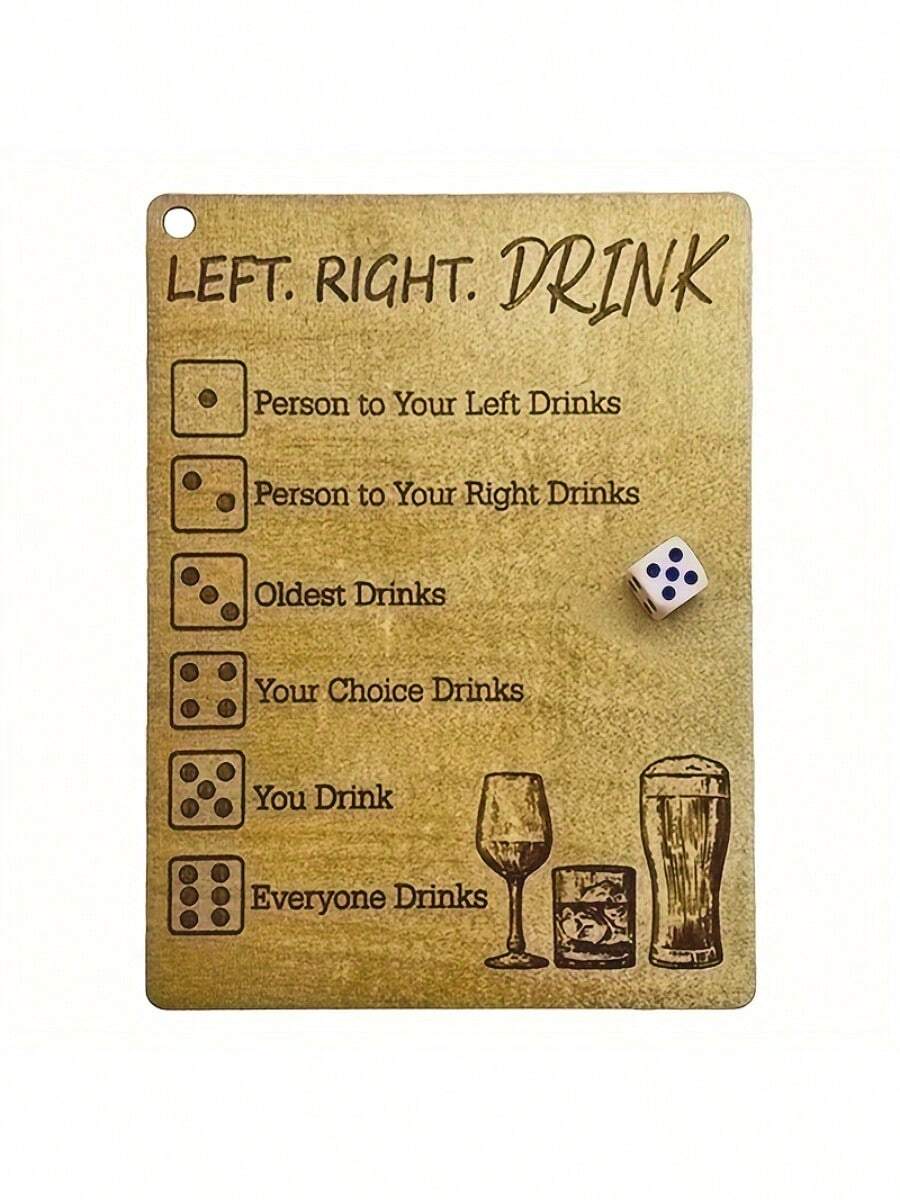 Wooden Drinking Dice Game Set For Adults - Perfect For Parties, Bars ...