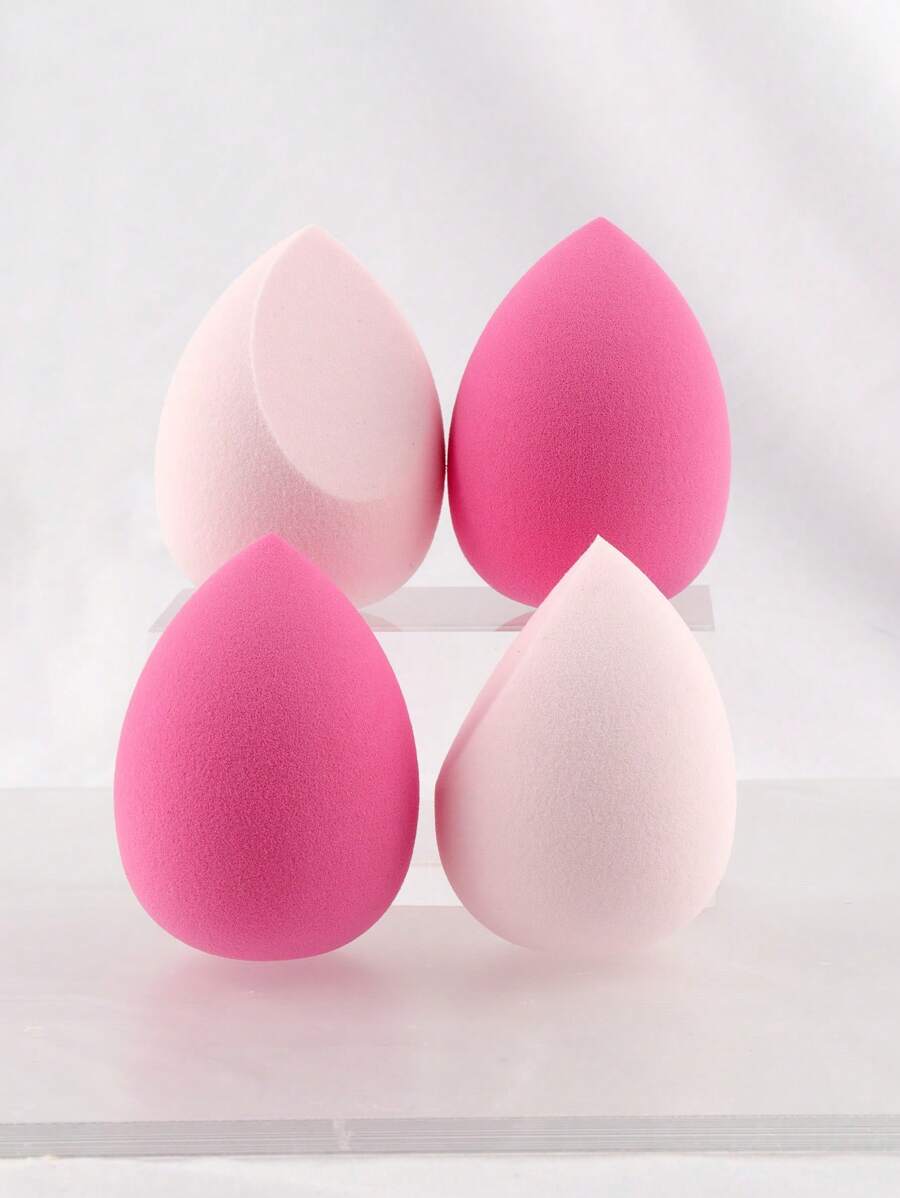 4pcs Makeup Sponges, Water Drop/Angled Shape, Seamless & Powder-Free ...