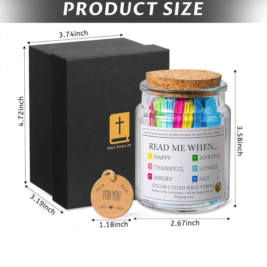 1pc Bible Verse Jar, Read Me When Bible Verse Jar For Emotions And ...