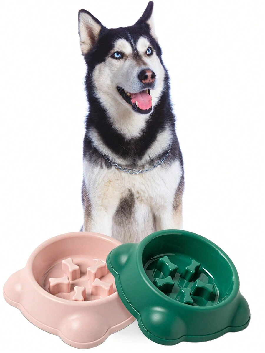 Slow Feeder Dog Bowl Anti-Chocking Slower Feeding Dog Puzzle Bowl ...