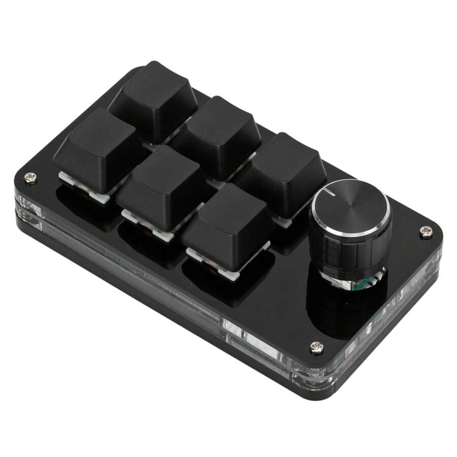 One Handed Mechanical Keyboard Multifunction 6 Key Mini Gaming Keypad ...