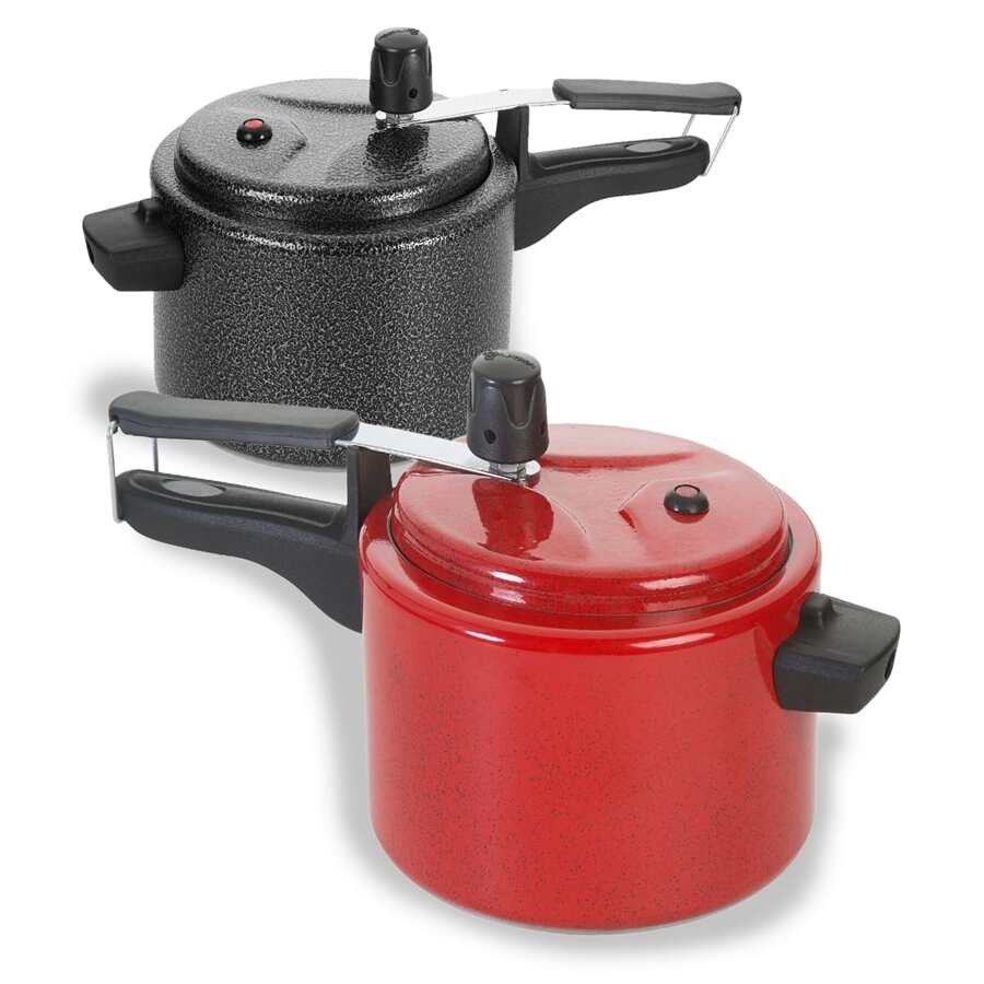Red Aluminum Pressure Cooker 4.50 Liters National With Inmetro Seal ...