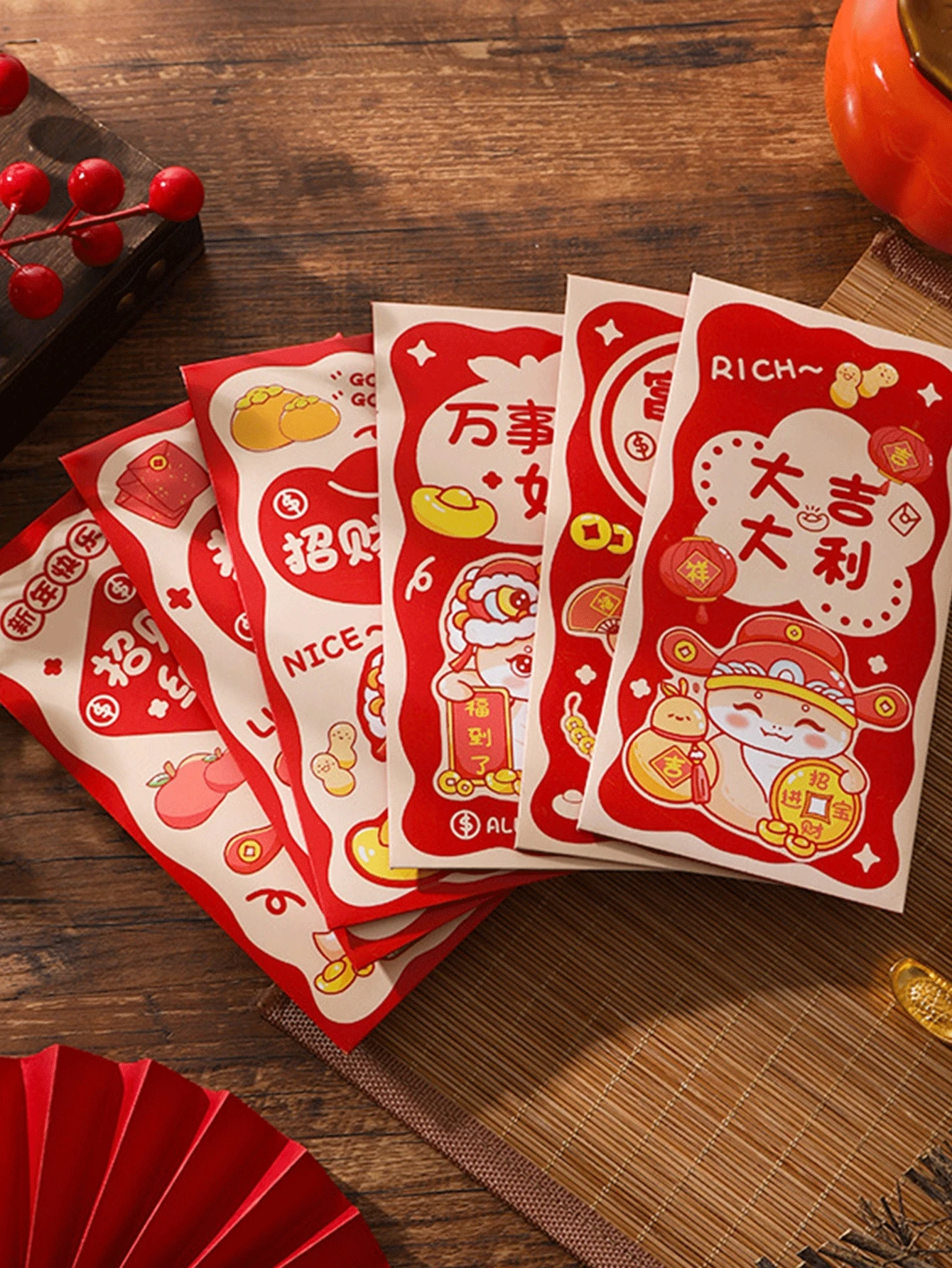 2025 Chinese New Year Of The Snake Festive Red Envelope, Cartoon Snake ...