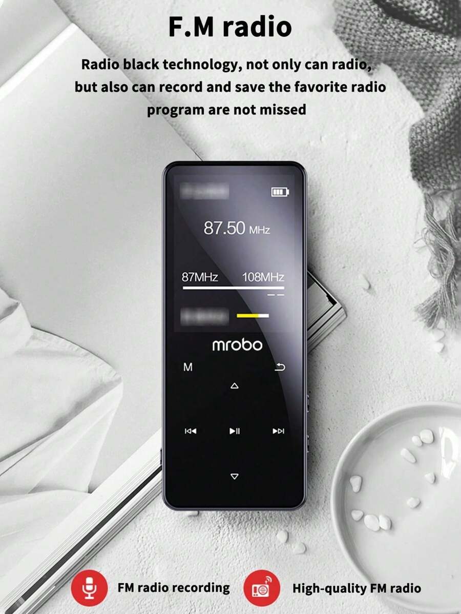 8g-Cr54 Player Mp4 Plug Card Touch Key Bluetooth External Play Mini ...