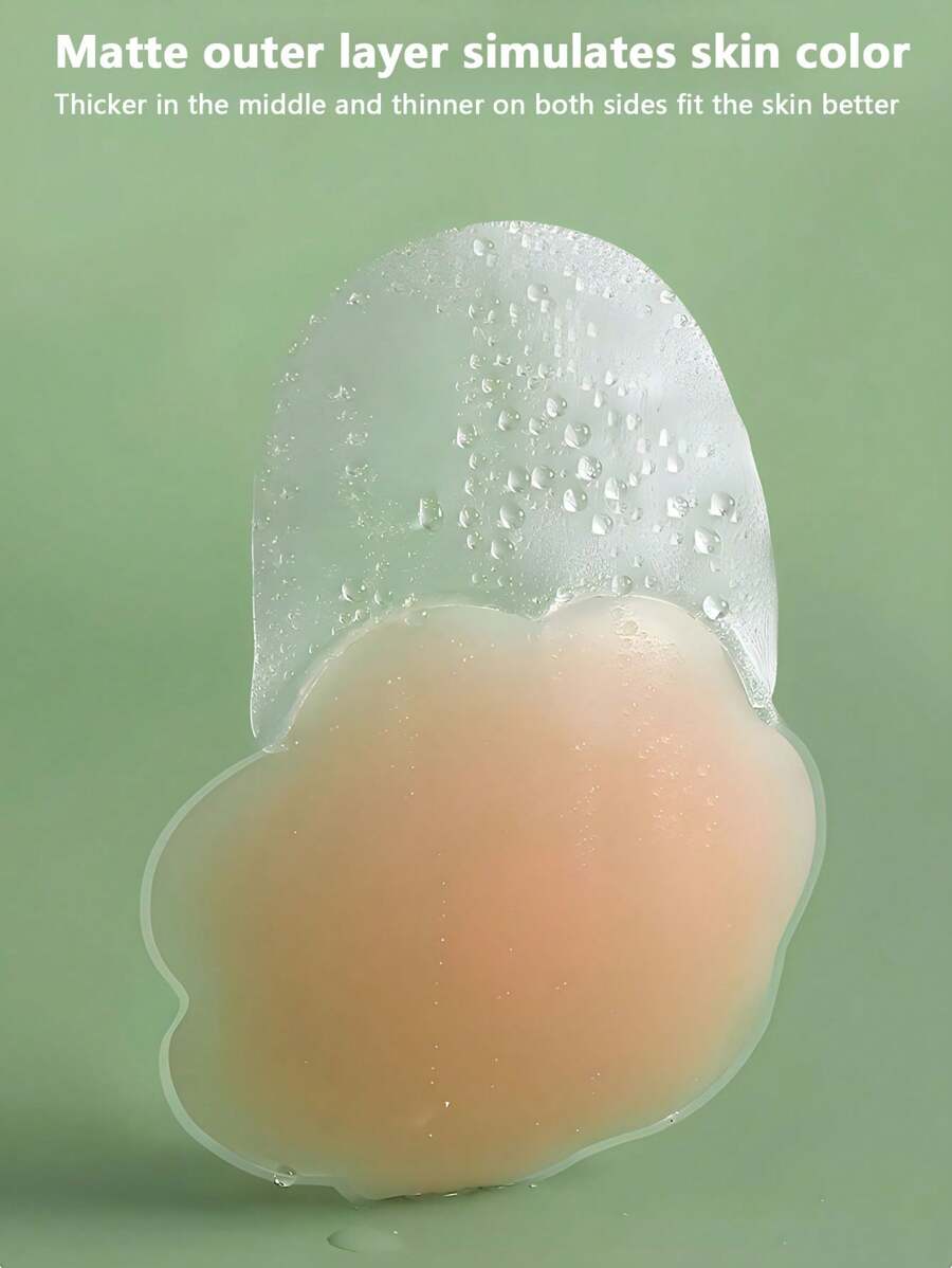 1 Pair Silicone Nipple Covers, Invisible Reusable Self-Adhesive ...