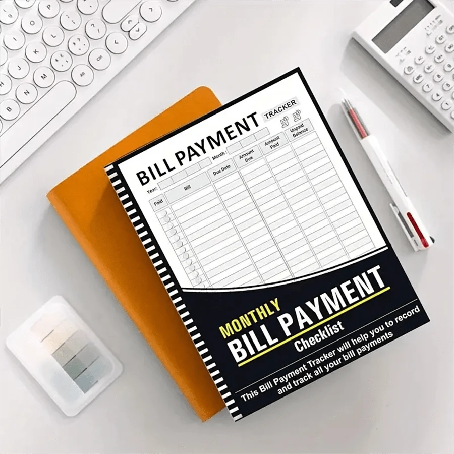 Monthly Bill Payment Checklist, Spiral-Bound Bill Tracker Notebook ...