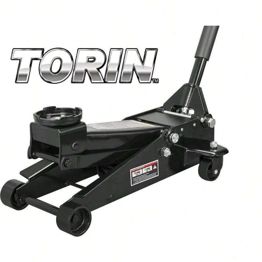 Torin Hydraulic Steel Service Floor Jack Dual Quick Lift Pump, Black, 3 ...