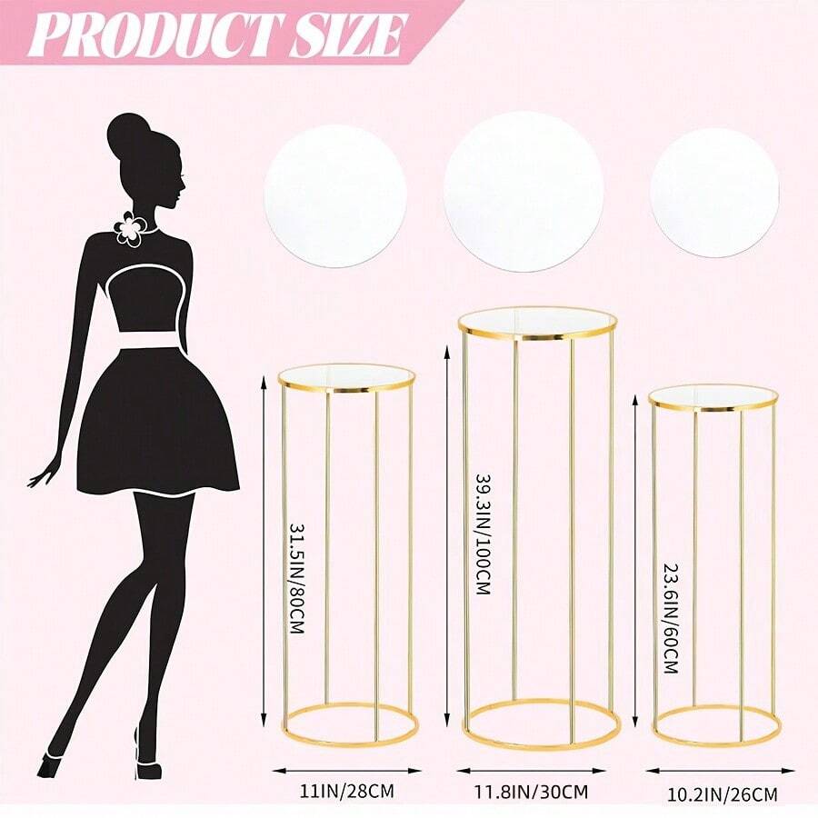 Party Column Stand - Column Base Stand With Acrylic Panel, Cake Column ...