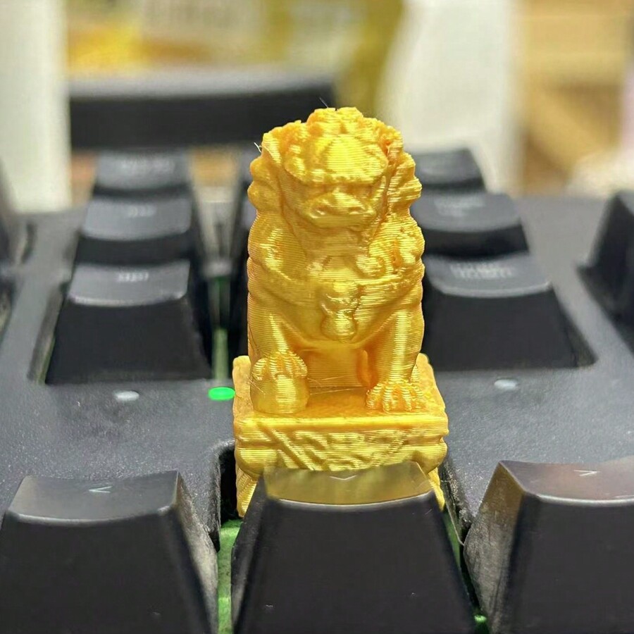 Three-Dimensional Keycaps 3D Printing Embossed Lion Keycaps Fortune ...
