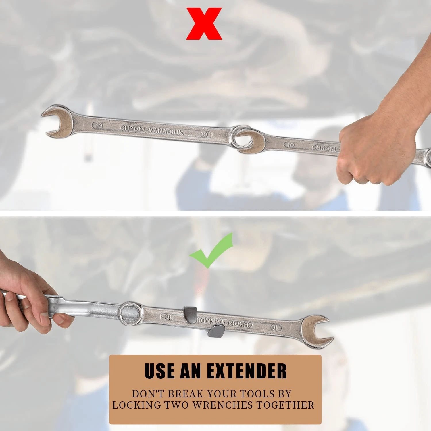 1PC Extender Tool BarUniversal Wrench Extension Tool For Mechanics And ...