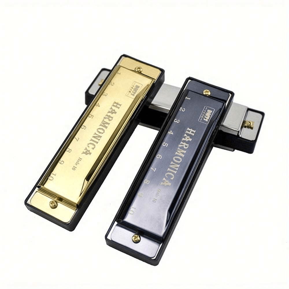 Harmonica Key Of C 10 Hole Chromatic Harmonica C With Case For Beginner ...