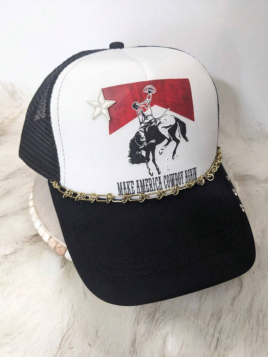 1pc Western Fashion Baseball Cap Chain - Multi-Functional Accessory For ...