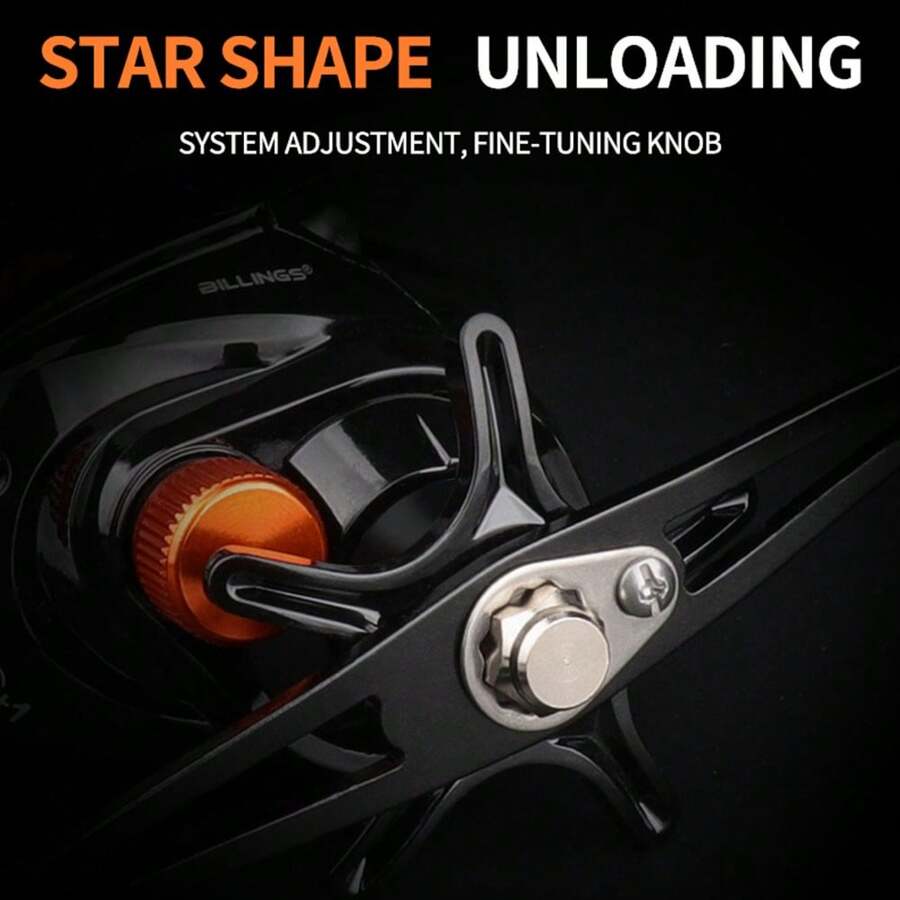 BILLINGS Mulinello baitcasting in acciaio inossidabile con 18+1 cuscinetti a sfera, con sistema ...