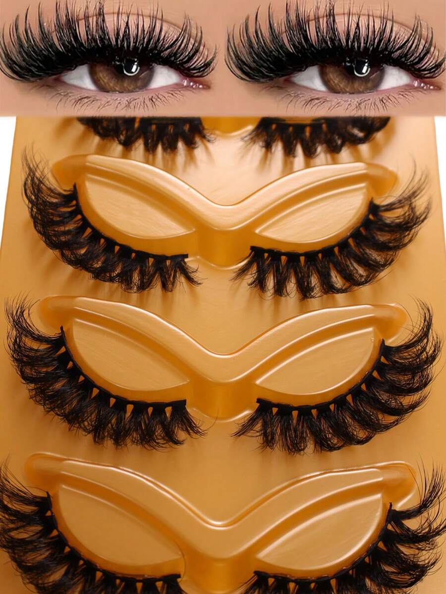 5 Pairs Of Fox-Inspired Eyelashes, Includes Curled And Extended ...