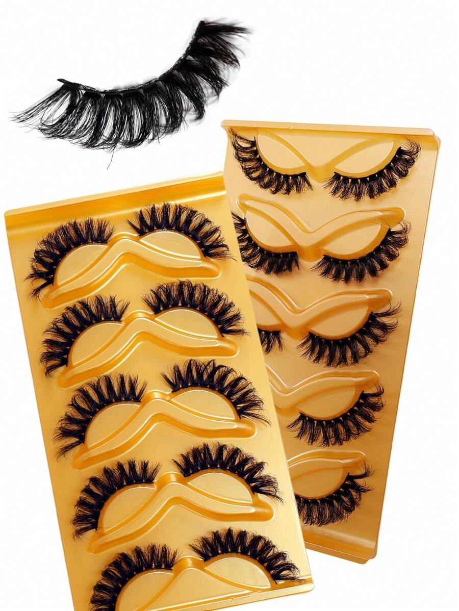 5 Pairs Of Fox-Inspired Eyelashes, Includes Curled And Extended ...