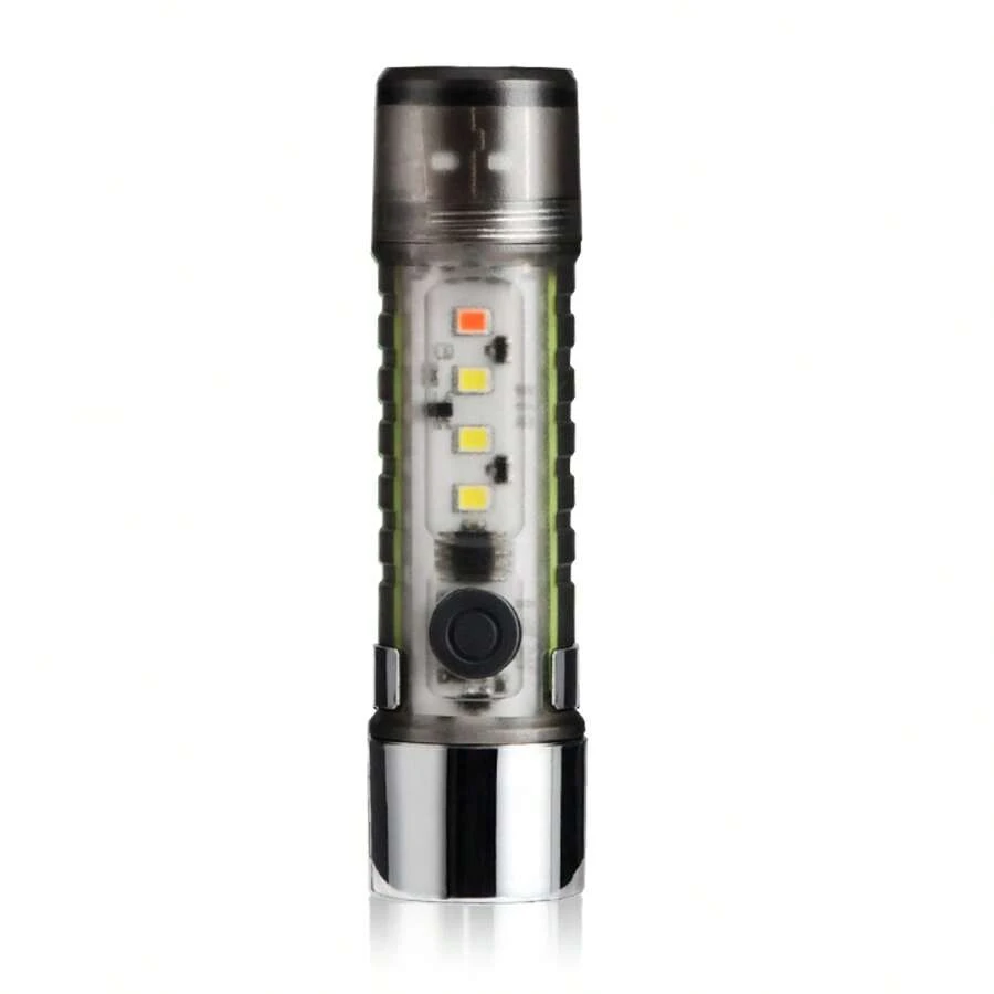 Mini Rechargeable Handheld Tactical Flashlight, LED Light And Magnetic ...