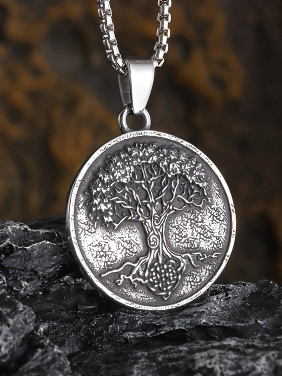 SeuSuk 1pc Nordic Viking Tree Of Life Pendant Necklace, World Tree ...