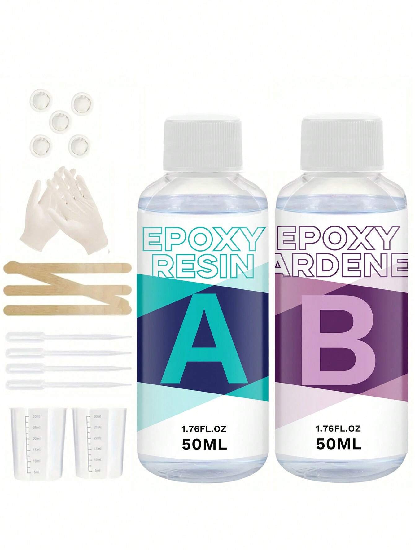 Resina epoxi 1:1 AB altamente definida, resina epoxi transparente adhesiva, agente de curado de ...