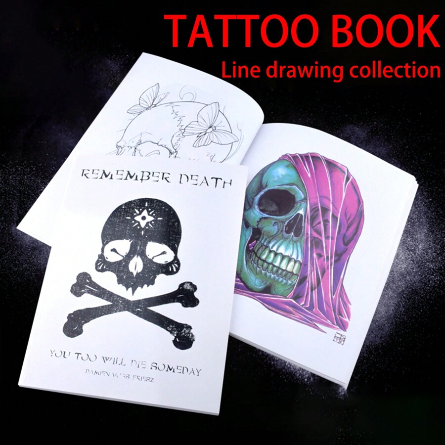 Tattoo Design Reference Book - Contains Skeleton Series Patterns Vol.1 ...